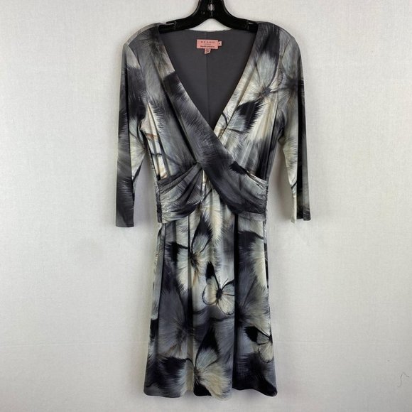 Ted Baker | Dresses | Ted Baker Pattern Surplice Dress | Poshmark